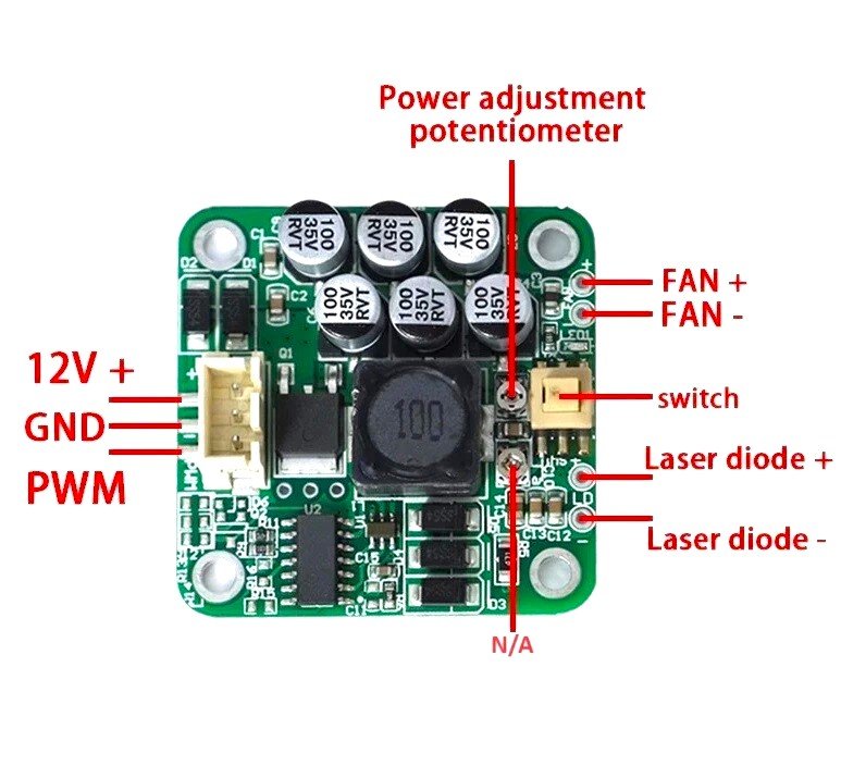 12V Laser/LED Buck Driver w/ Fan 800mA-5.5A PWM/TTL – barnettunlimited.com